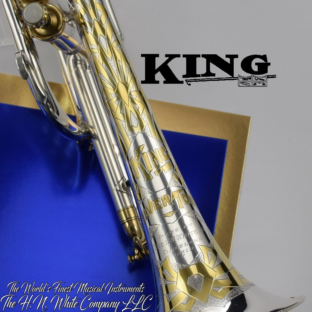 1938 Vintage King H. N. White Silver Tone Master Model Cornet SN:212589 - hnwhite.com
