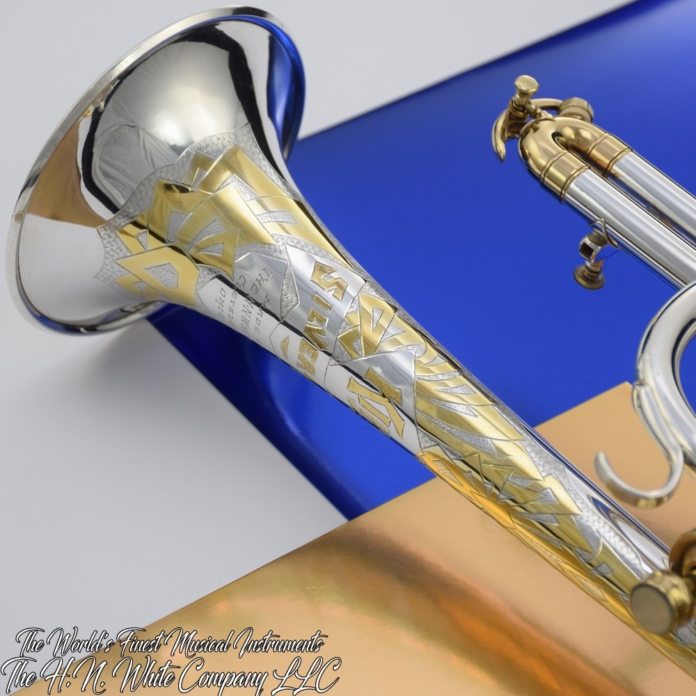 1938 Vintage King H. N. White Silver Tone Master Model Cornet SN:212589 - hnwhite.com